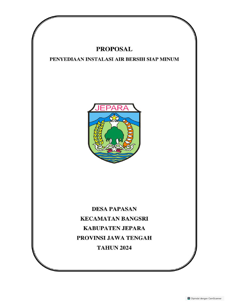 Proposal Penyediaan Air Bersih Siap Minum Papasan | PDF