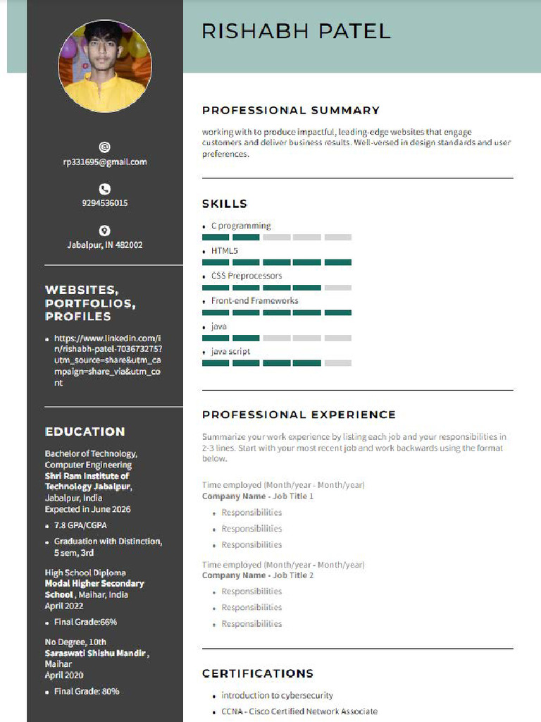 Rishabh Resume PDF | PDF