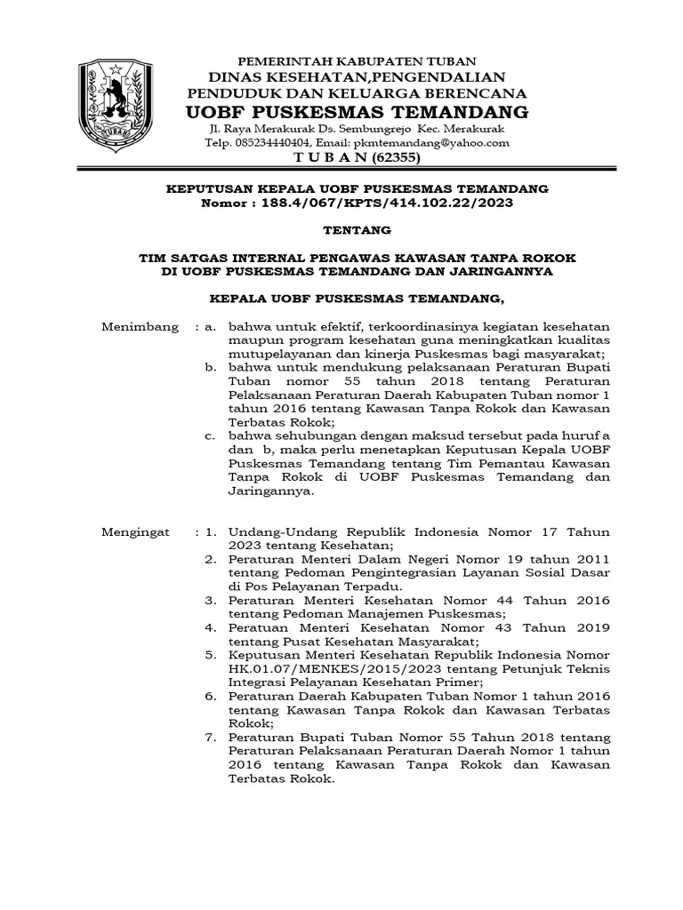 SK Pemantau KTR Temandang | PDF