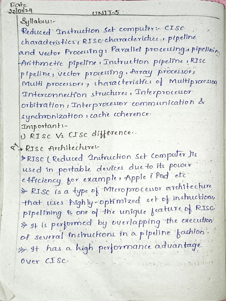 Coa Unit-5 Notes | PDF