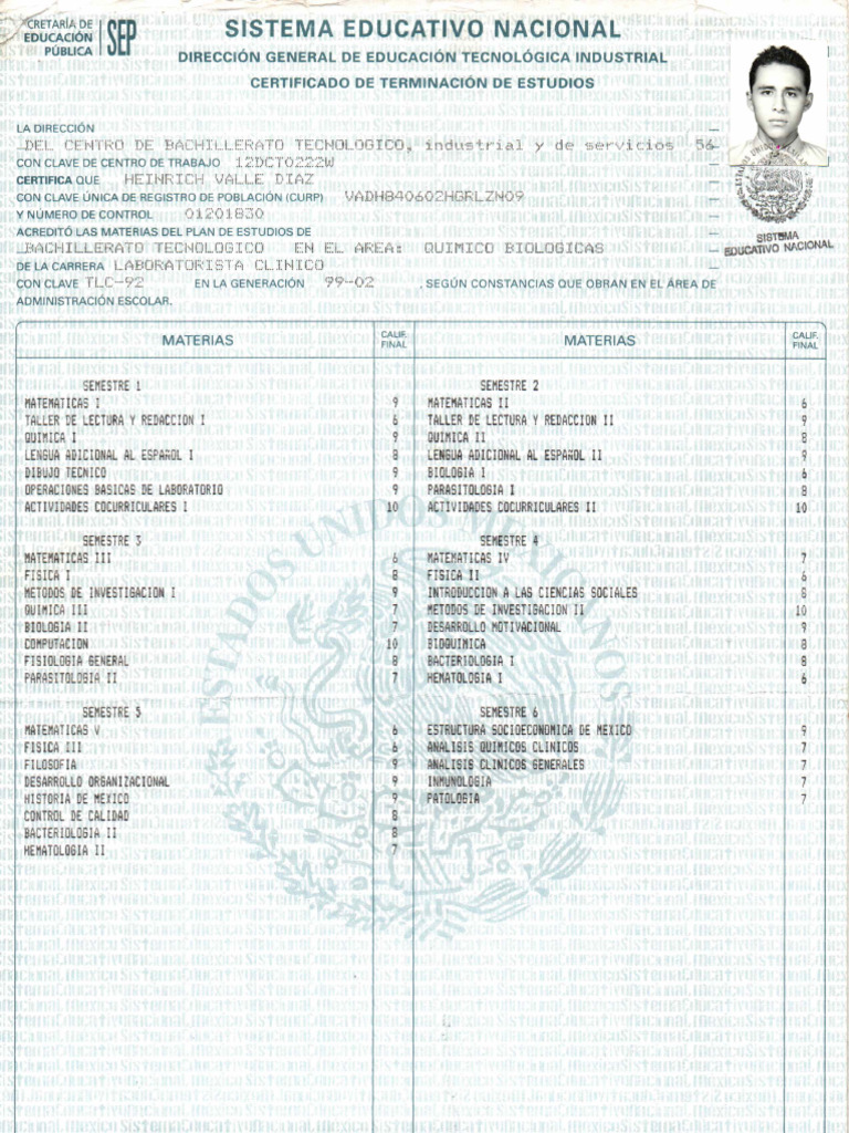 Certificado de Bachillerato | PDF