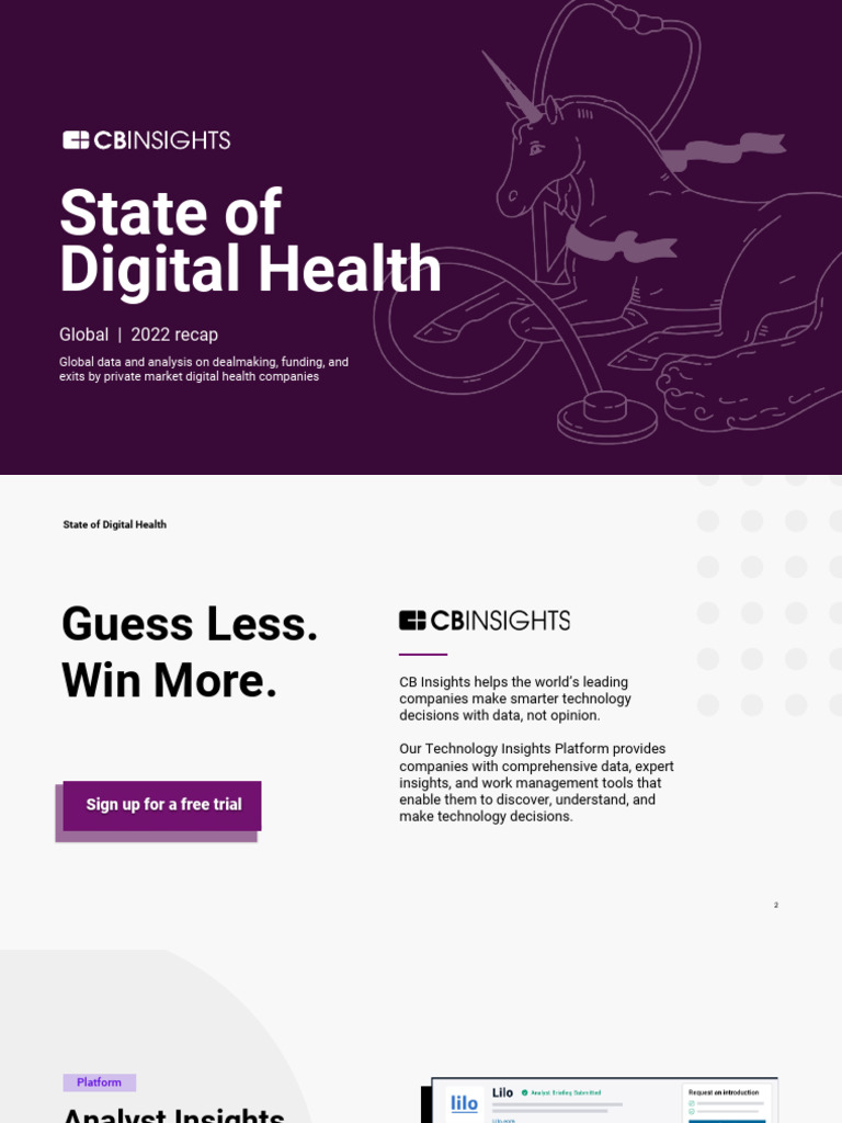 CB Insights - Digital Health Report 2022 | PDF | Venture Capital ...