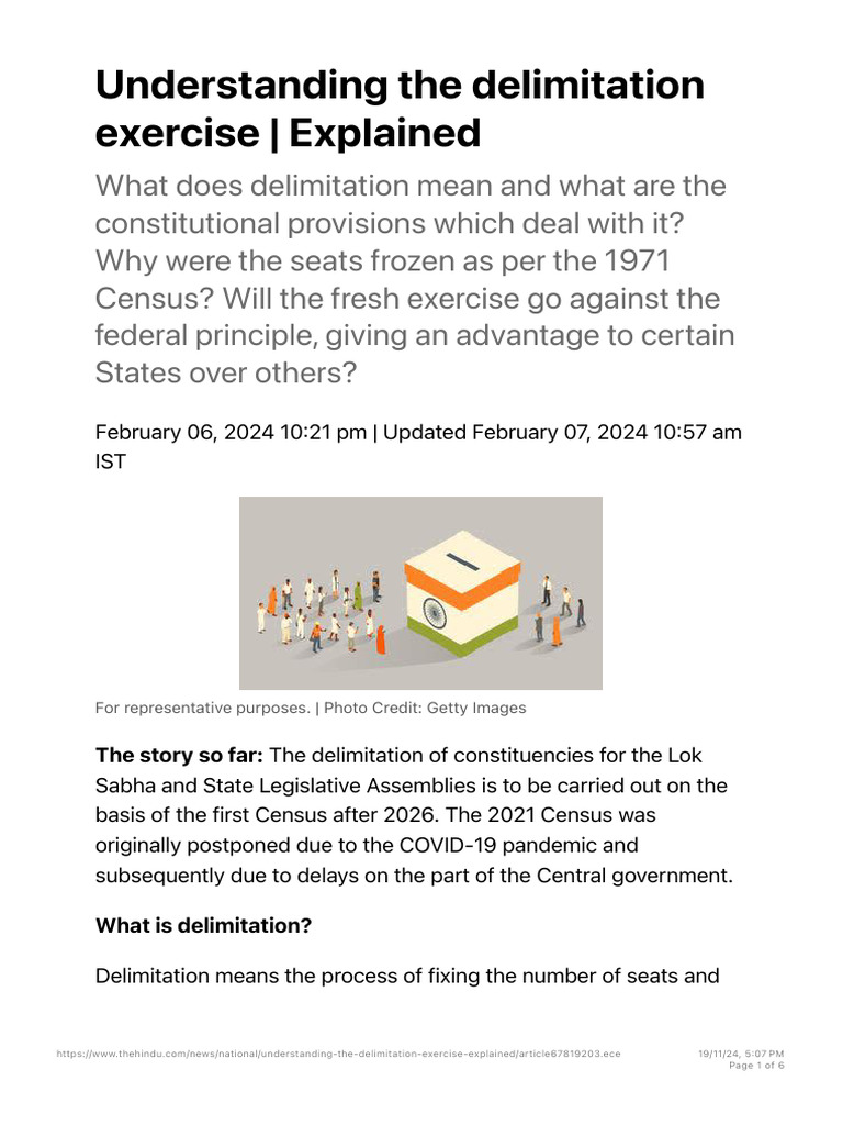 Understanding Delimitation Process | PDF | Government | Government Of India