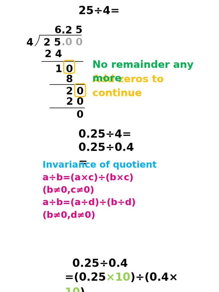 Decimal Division Techniques Explained | PDF
