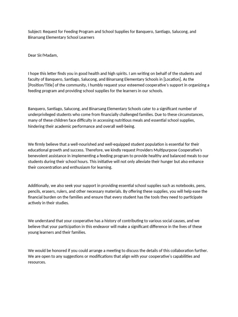 Feeding Request | PDF