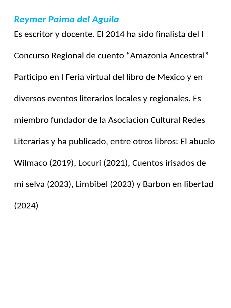 Reymer Paima Del Aguila | PDF