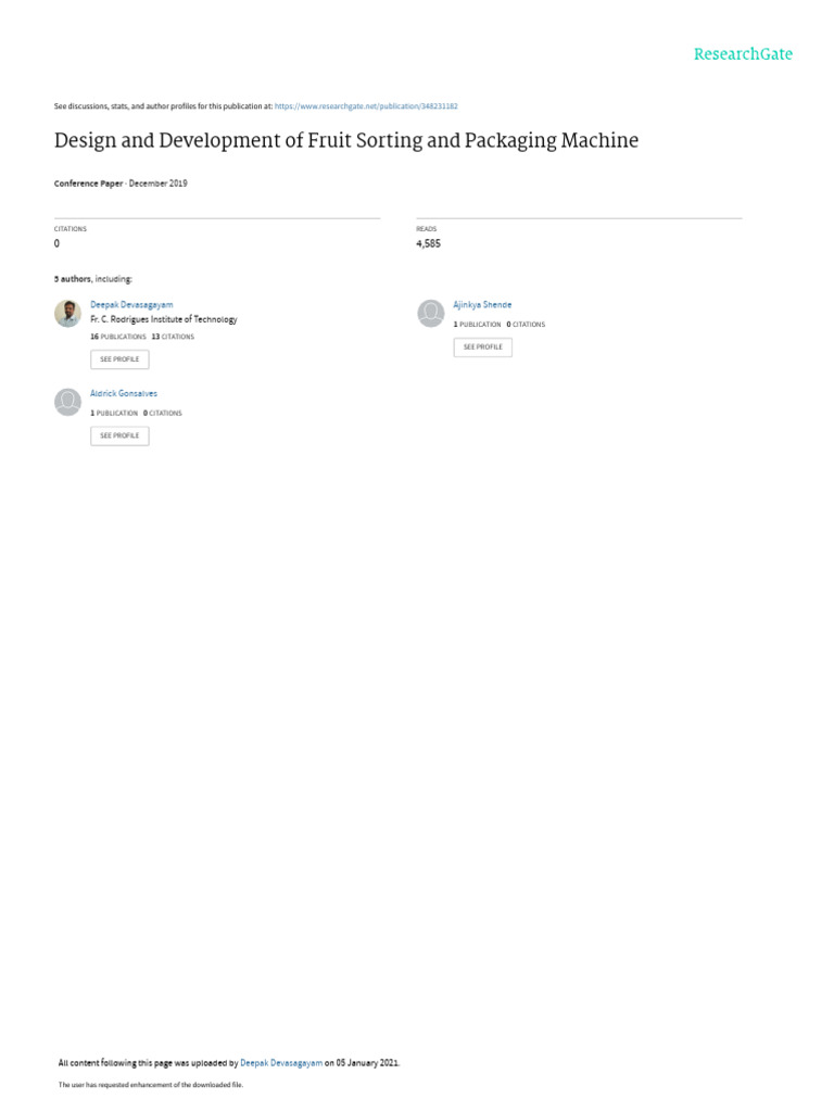 Fruit Sorting Report Sample 01 | PDF | Arduino | Robotics
