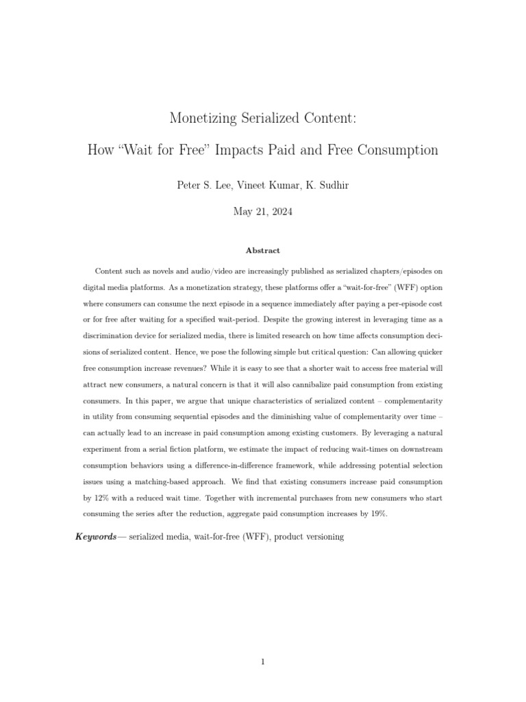 Serialized Media | PDF | Consumption (Economics) | Utility