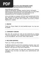 Emcee Script District Meet | PDF | Sports | Leisure