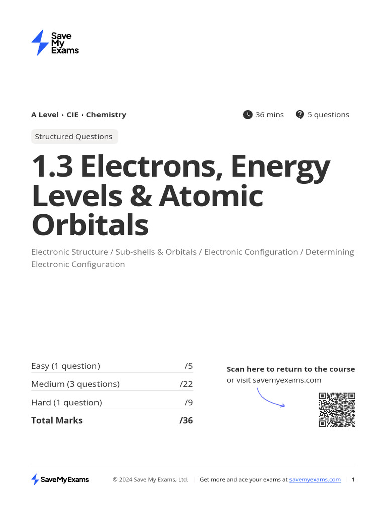 1 3 Electrons Energy Levels and Atomic Orbitals Ia00LBMvwM1iFY9A | PDF ...
