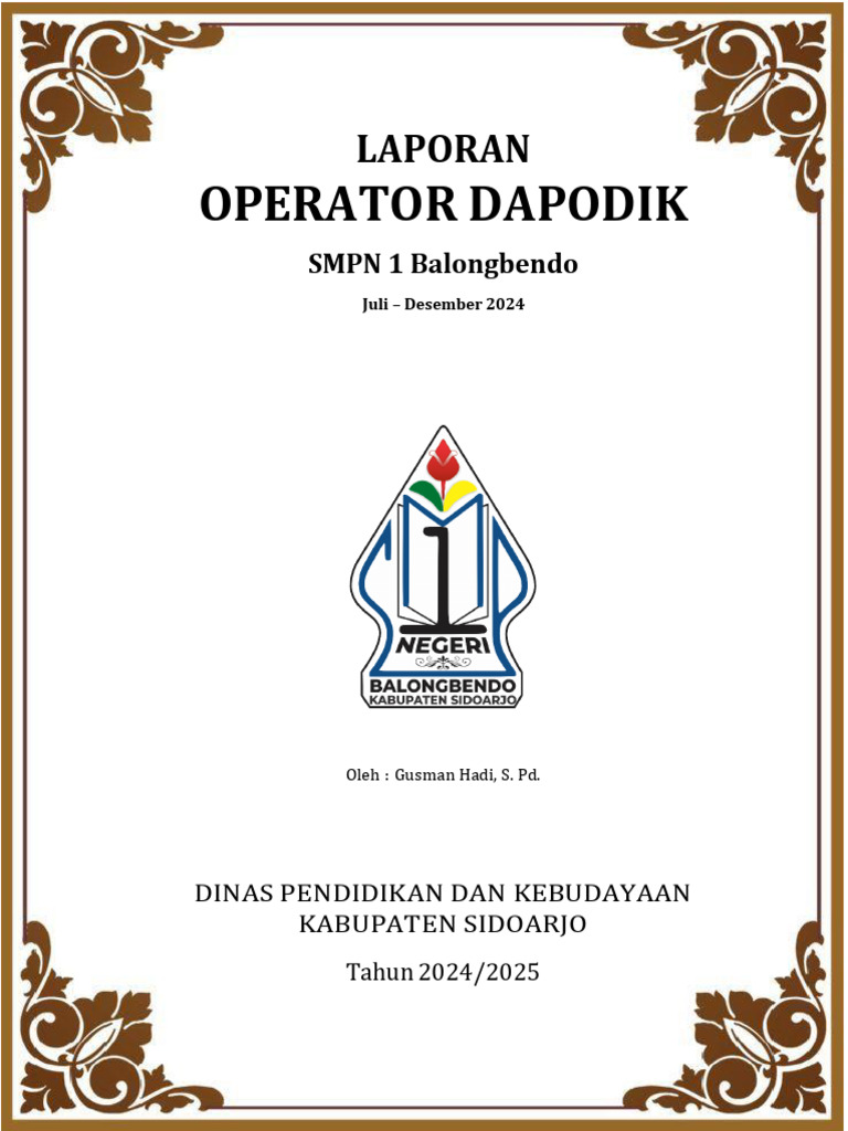 LAPORAN OPERATOR DAPODIK ekin PMM | PDF