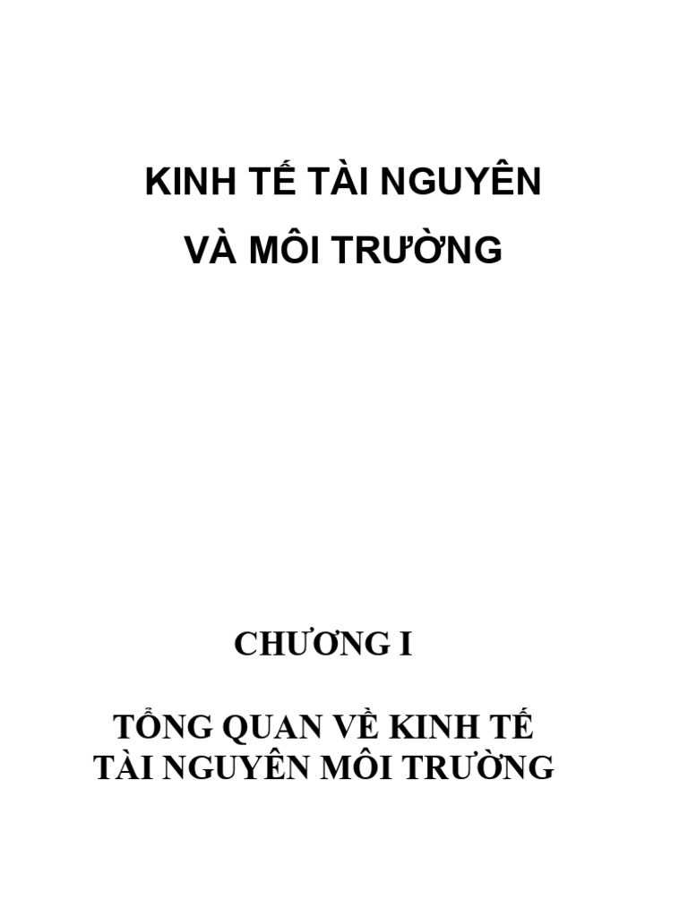 Kte Tai Nguyen Moi Truong 1 | PDF