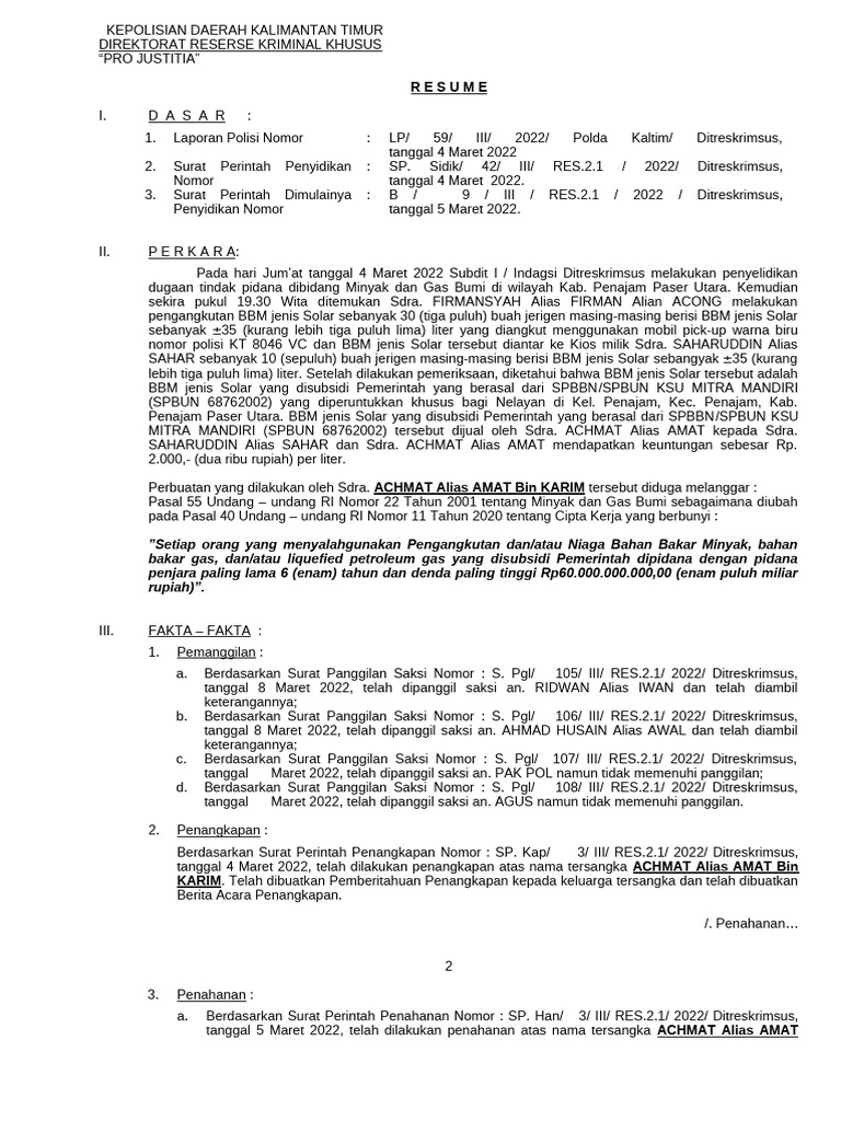 RESUME TSK AMAT REFF | PDF