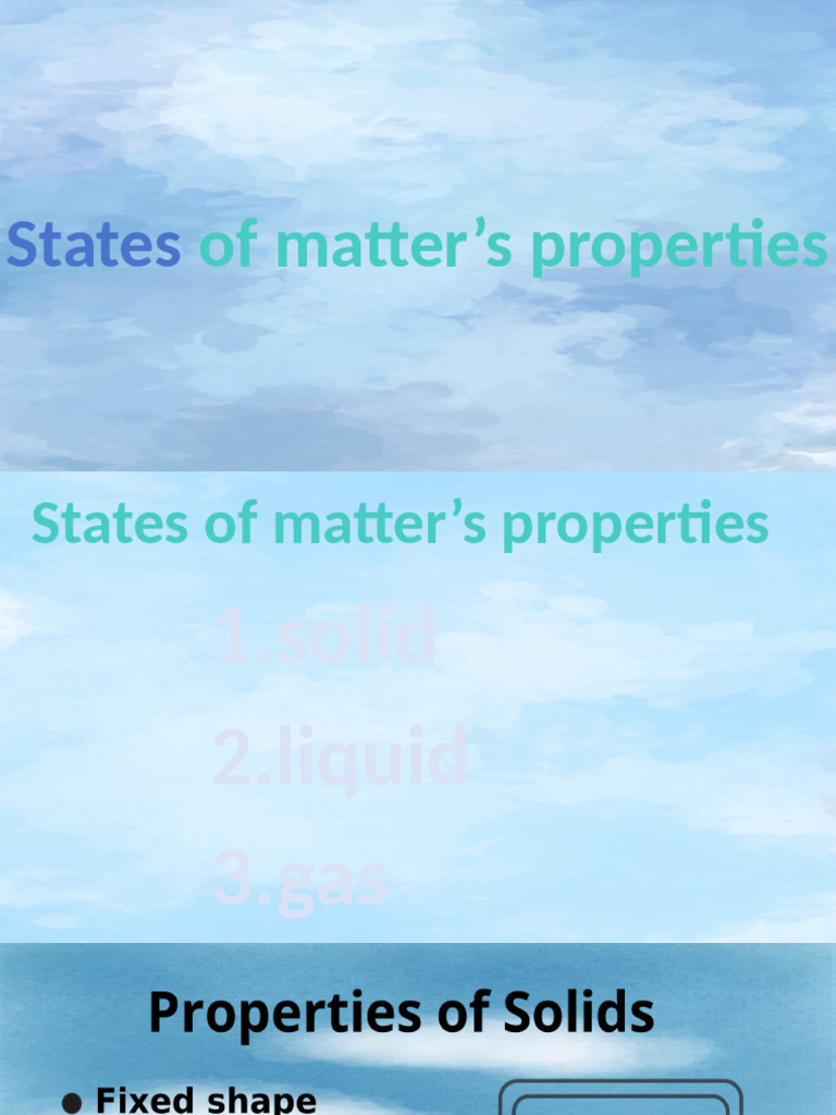 Properties of Matters | PDF