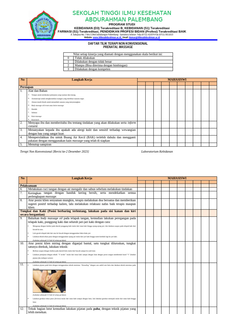 Daftar Tilik TNK Kehamilan (Revisi 2023) | PDF
