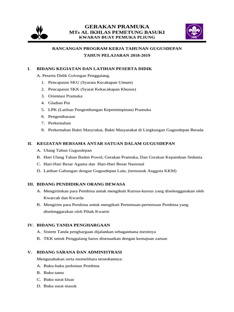 Program Kerja | PDF