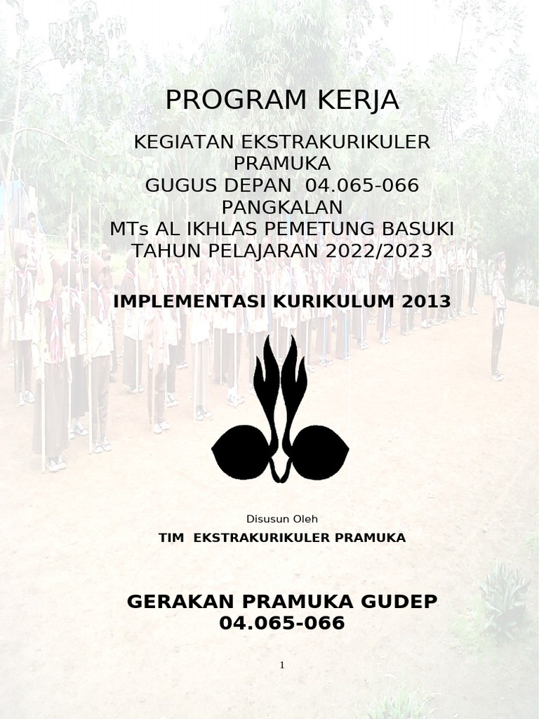 Program Kerja Pramuka | PDF