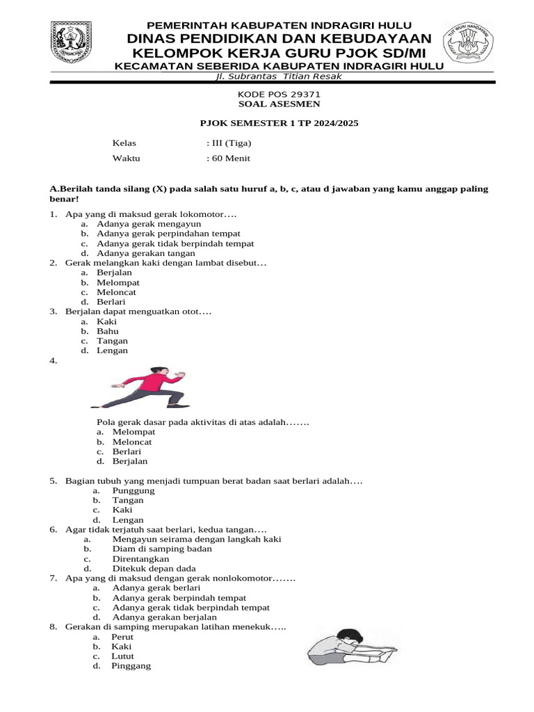 3 Soal Ujian Kelas 3 S1 TP.2024-2025 | PDF