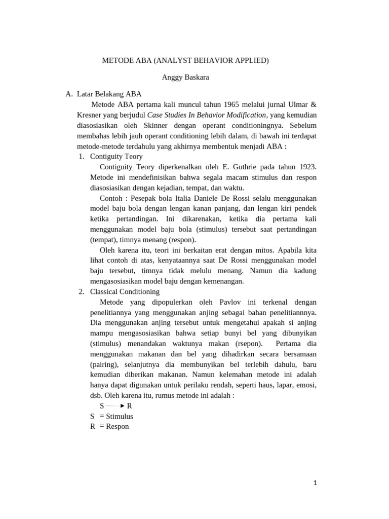 Metode Aba | PDF