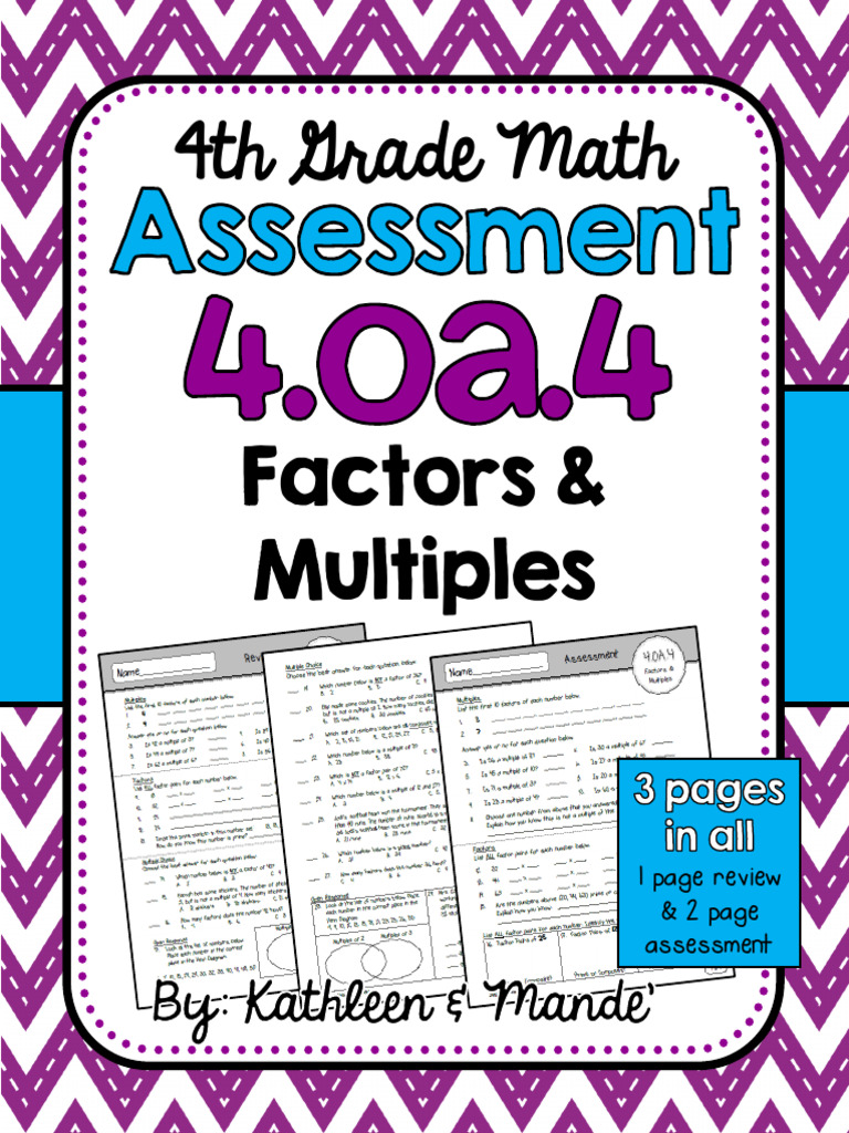 4th Grade Math: Factors & Multiples | PDF