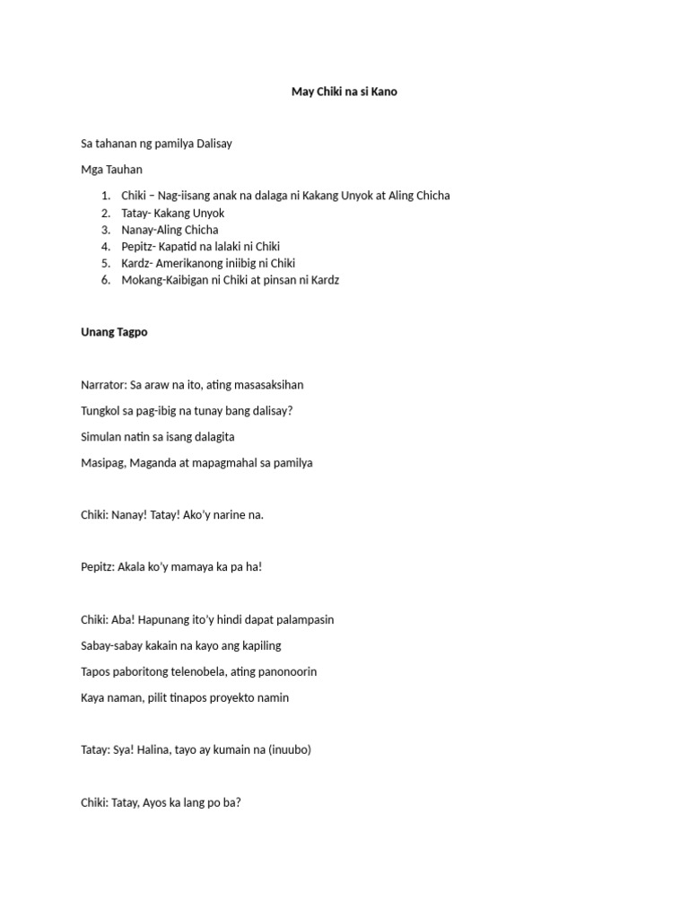 May Chiki Na Si Kano | PDF