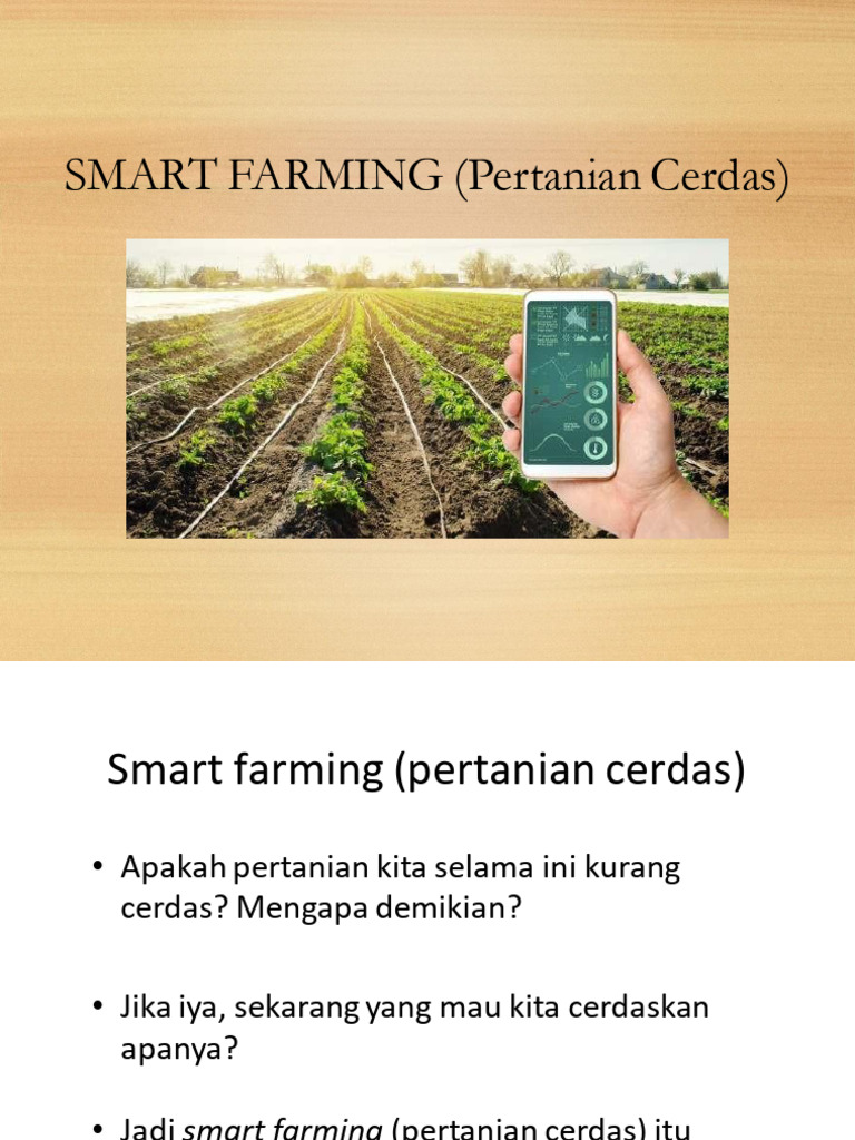 Smart Farming: Teknologi Pertanian Cerdas | PDF