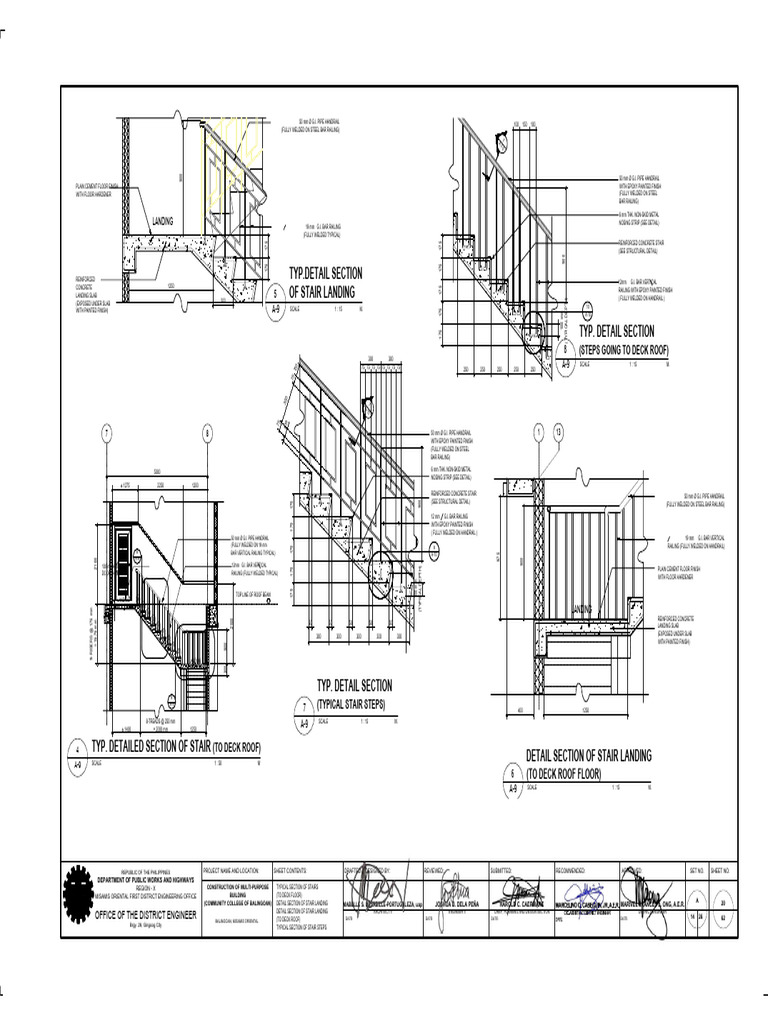 Construction Stair Details | PDF | Stairs | Architectural Design
