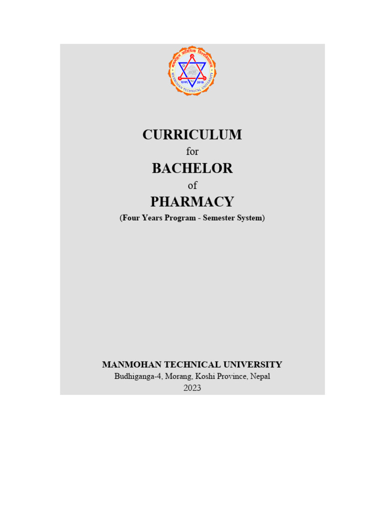 B Pharmacy Syllabus - 241129 - 144751 | PDF | Pharmacist | Pharmacy