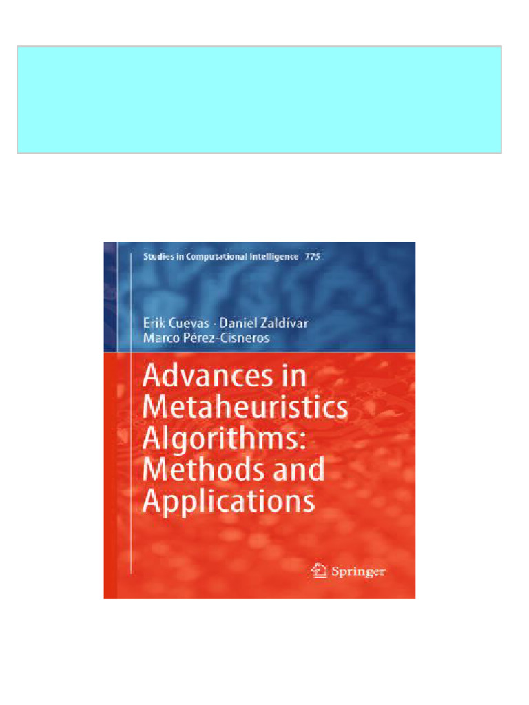 PDF Advances in Metaheuristics Algorithms Methods and Applications Erik ... PDF Advances in Metaheuristics Algorithms Methods and Applications Erik ...
