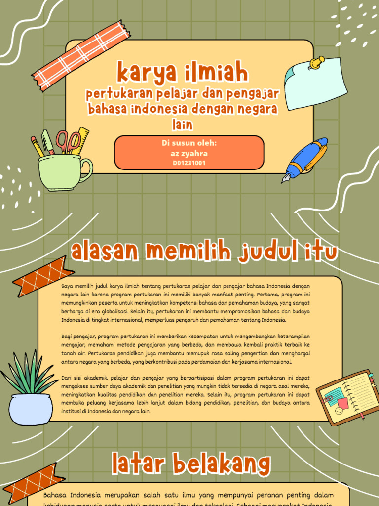 Pertukaran Pelajar Bahasa Indonesia Global | PDF