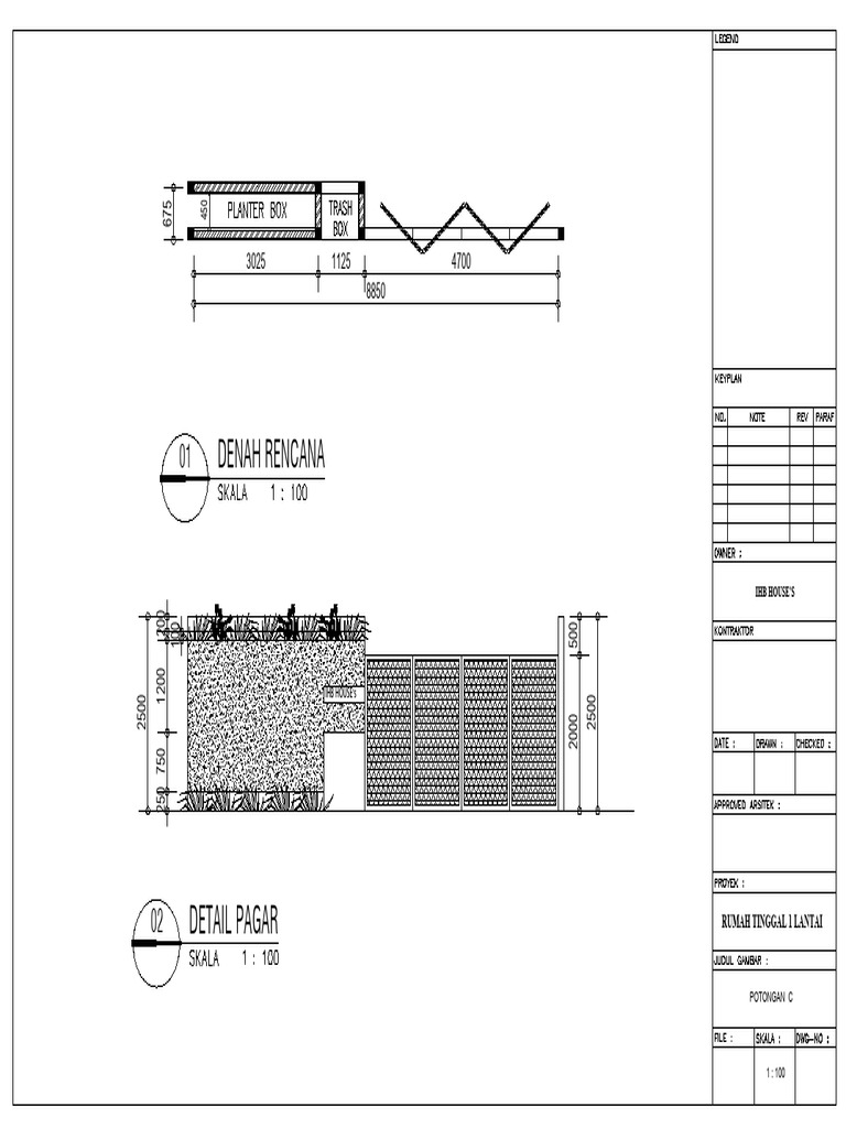 Detail Pagar - Ihb House's | PDF