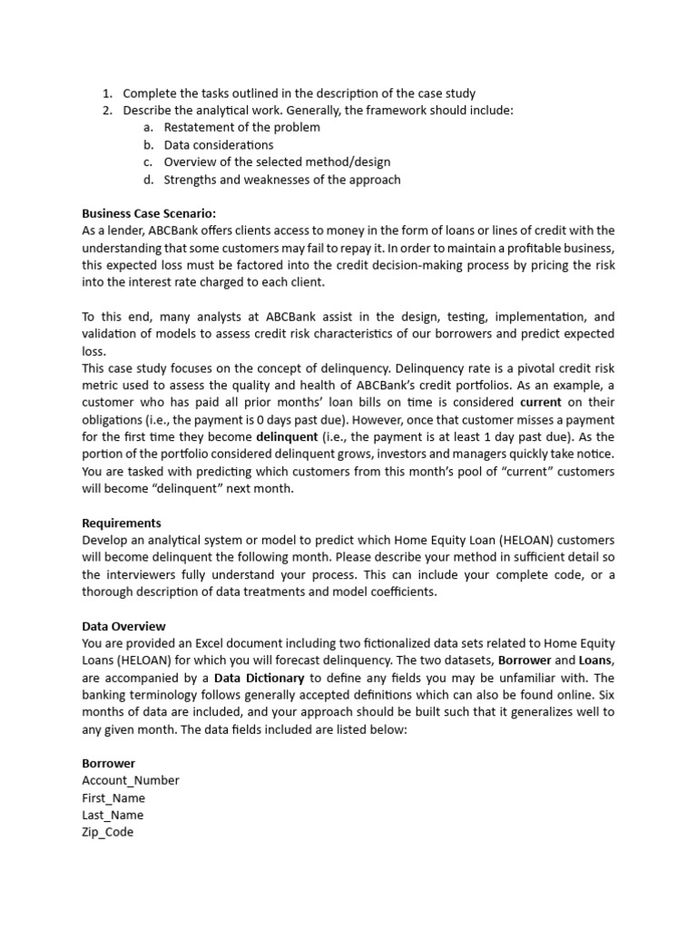 Credit Risk Case Study | PDF | Credit | Finance & Money Management
