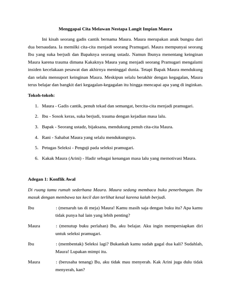 Naskah Drama Ratna Nuraini | PDF