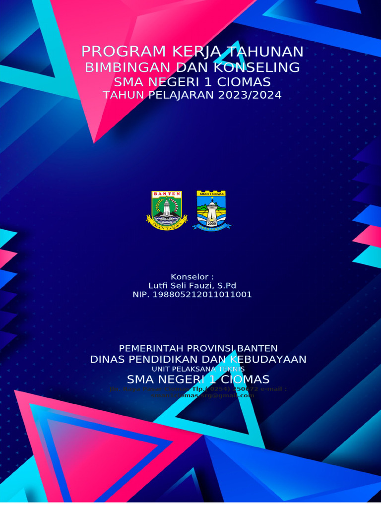Program Kerja Bimbingan Konseling SMAN 1 Ciomas | PDF