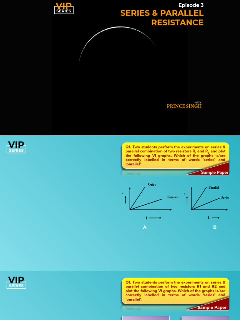 VIP 3 Resistance+in+Series+&+Parallel | PDF | Series And Parallel ...