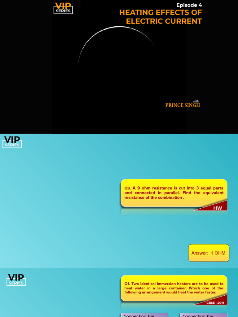 Heating Effects of Electric Current | PDF | Resistor | Electrical ...