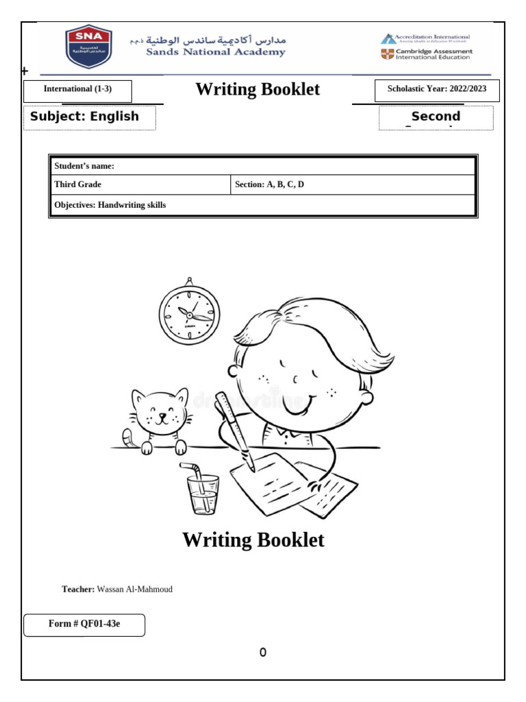 3rd G - Handwriting Booklet | PDF