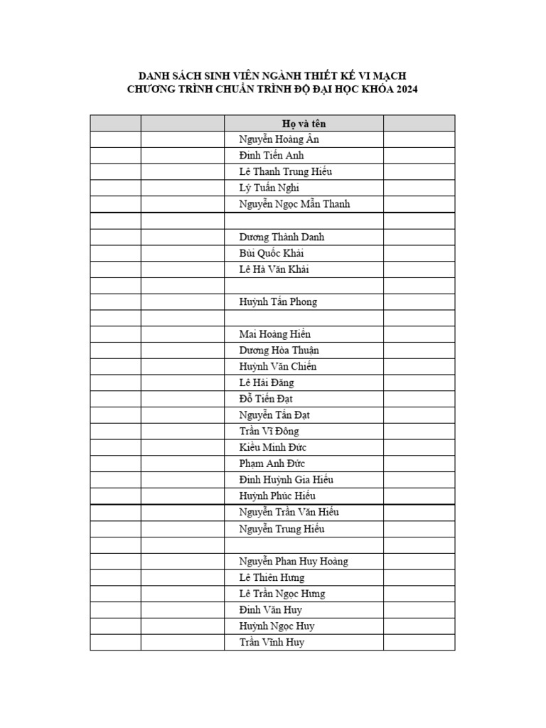 DSSV TKVM 2024 0609 | PDF