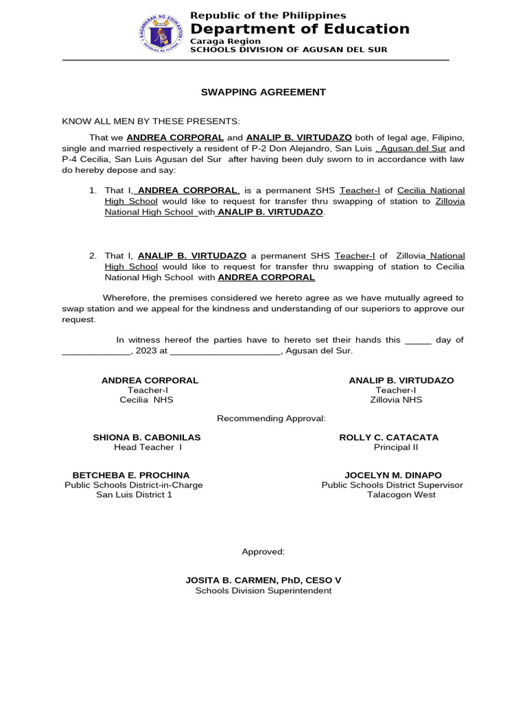 SWAPPING-AGREEMENT | PDF | Philippines