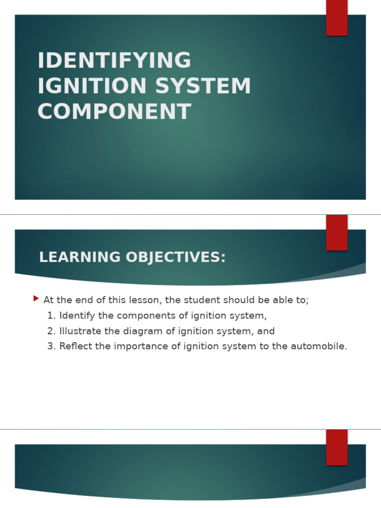 Ignition System Components Guide | PDF