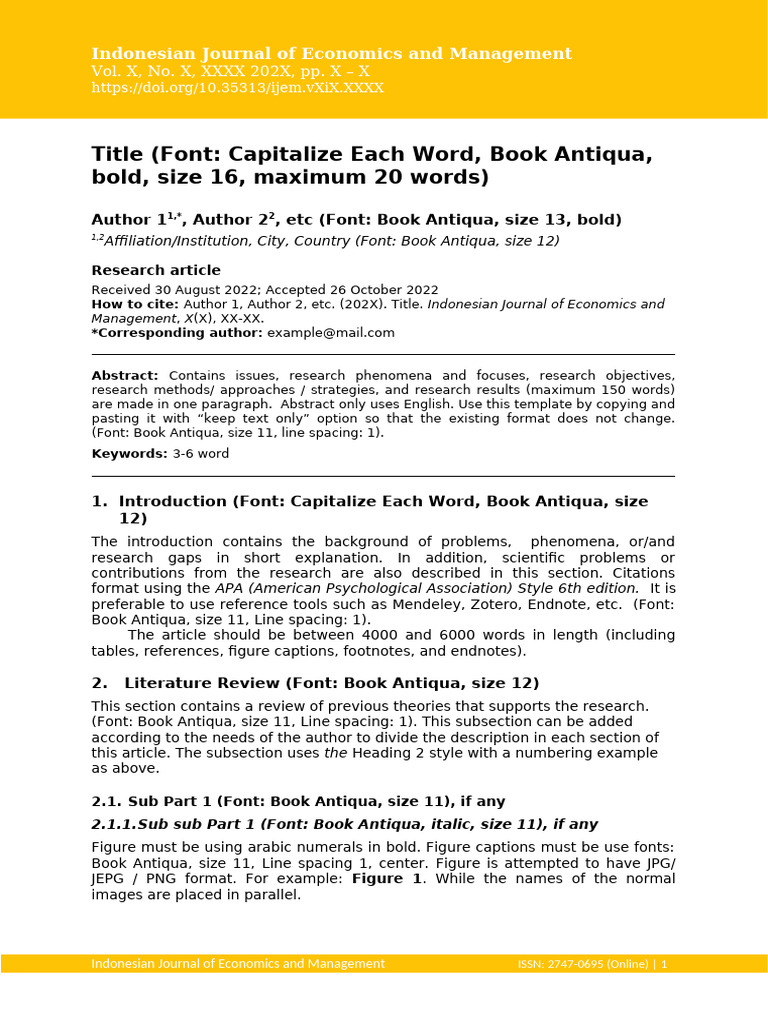 IJEM Template | PDF | Citation | Science