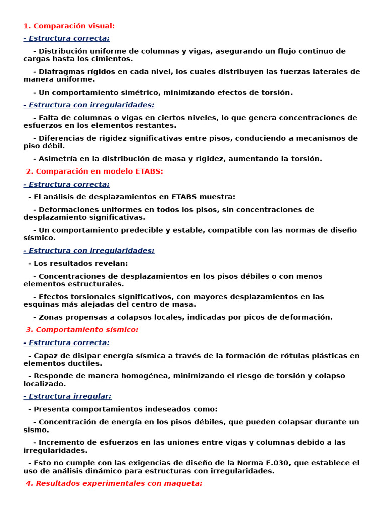 Análisis de Estructuras: Regularidad vs. Irregularidad | PDF | Viga ...