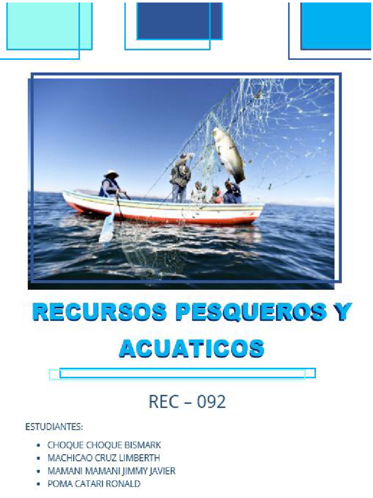 Informe Recursos Pesqueros y Acuáticos Rec 92 | PDF | Acuicultura ...
