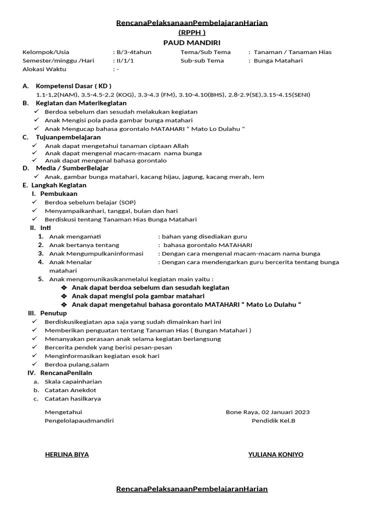 RPPH SEMESTER II | PDF