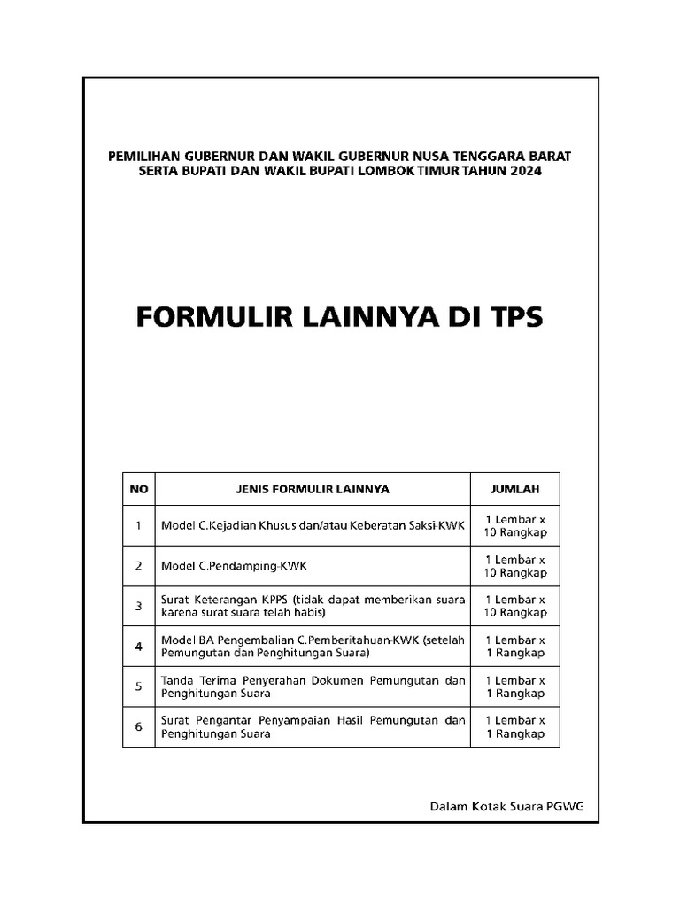 Formulir - 520300 - Kpps - 5 Kejadian Khusus | PDF Formulir - 520300 - Kpps - 5 Kejadian Khusus | PDF