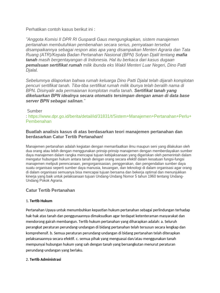 Diskusi 2 Administrasi Pertanahan | PDF