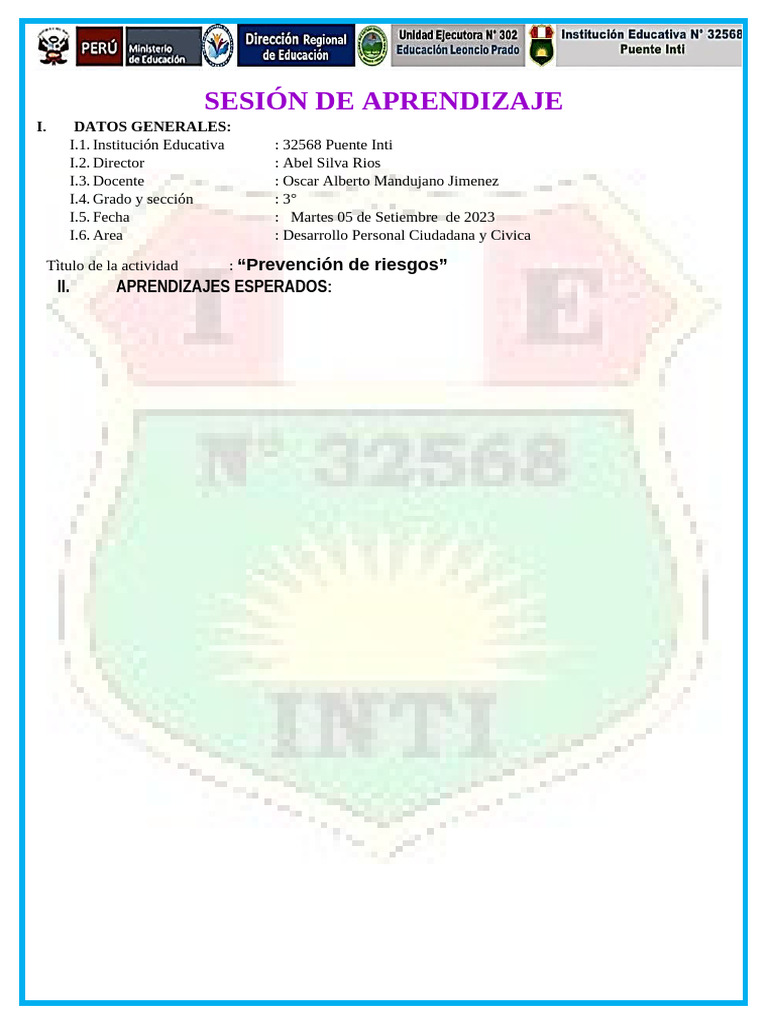 Sesion 05 3° y 4°-5° DPCC | PDF | Aprendizaje | Evaluación