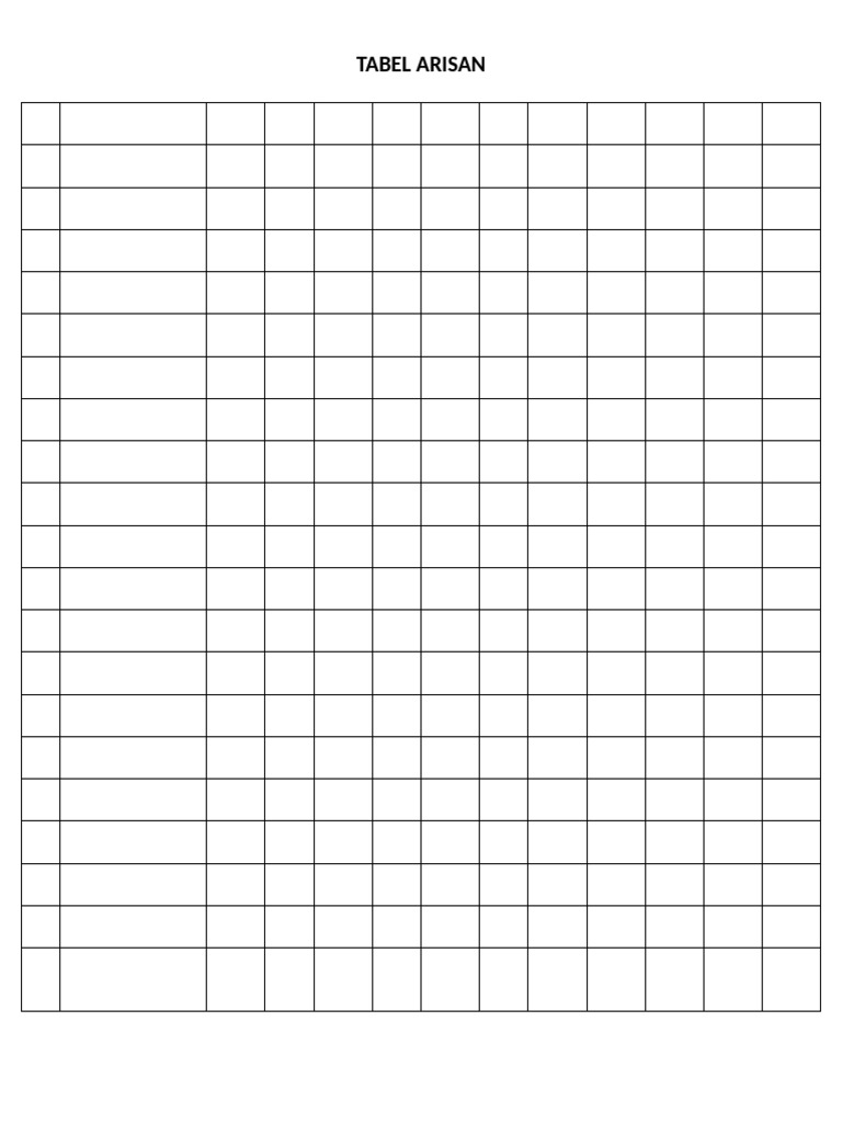 Tabel Arisan | PDF
