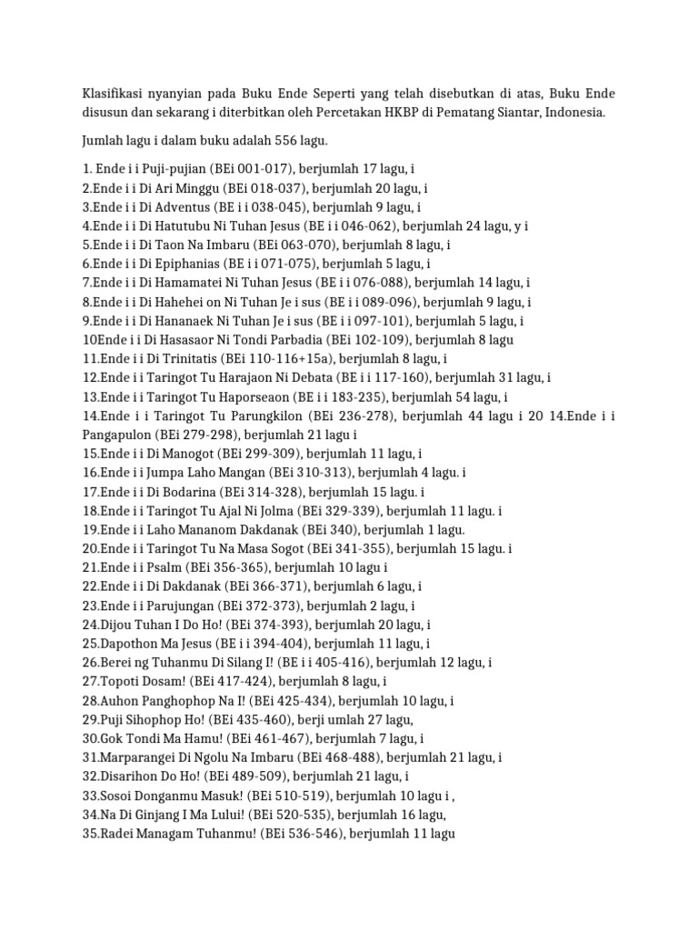 Daftar Klasifikasi Buku Ende | PDF