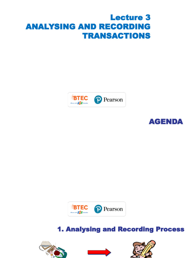 Lecture 3 - Analysing and Recording Transaction (1) (1) | PDF | Debits And Credits | Equity ...